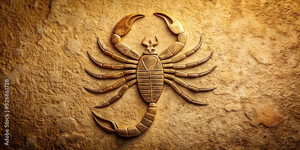 Ancient scorpion spiritual symbol in Egyptian hieroglyphs, scorpion ...