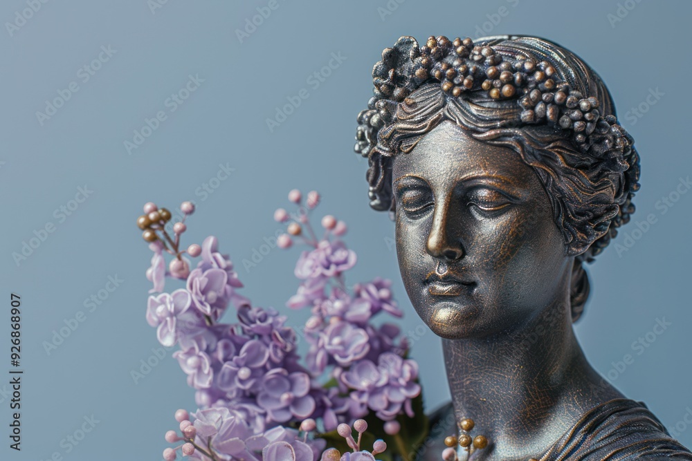 Classical beauty - greek woman bust, sculpture, showcasing artistic ...
