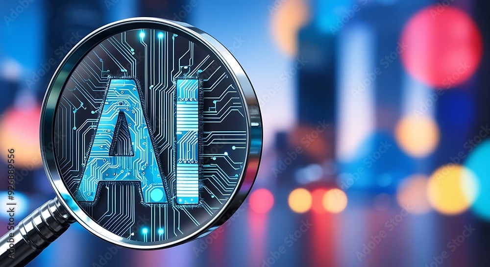 AI-powered image recognition technology, illustrating the creation of ...