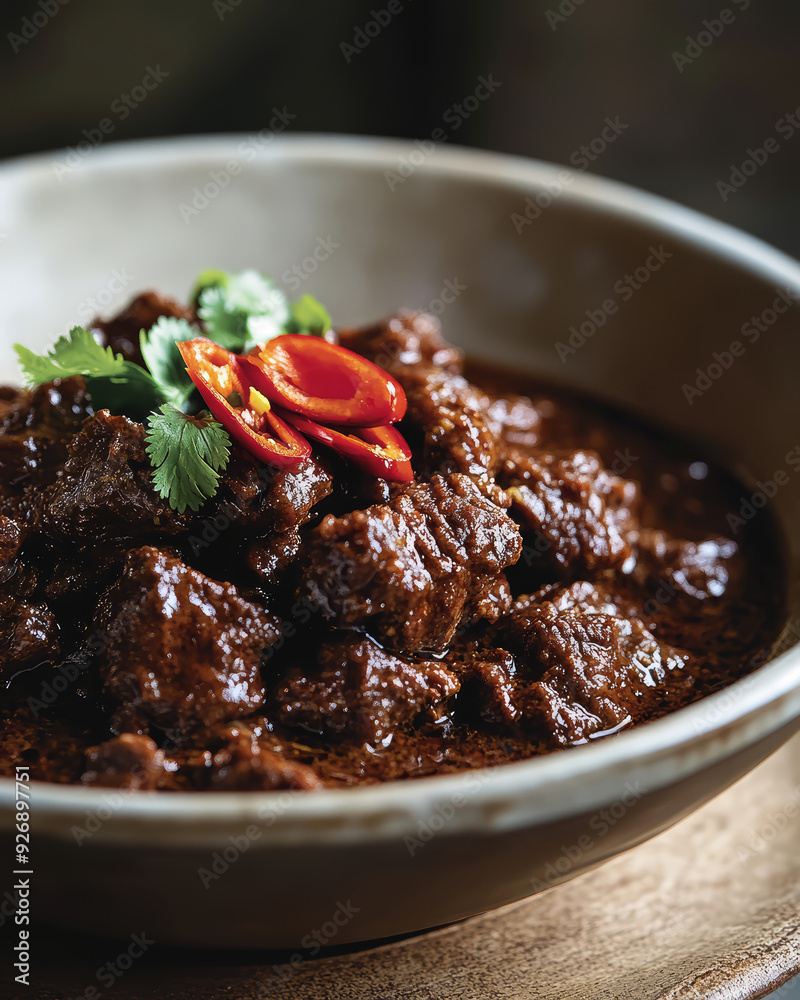 Rendang Pork. Rendang is an Indonesian West Sumatra Minangkabau spicy ...