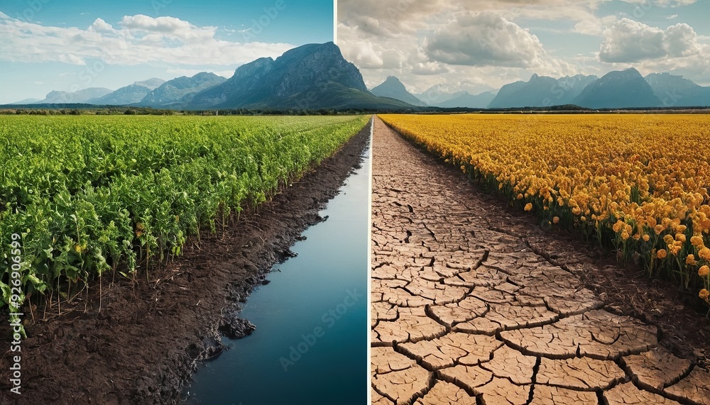 Impact of water scarcity and climate change on dry desert landscape ...