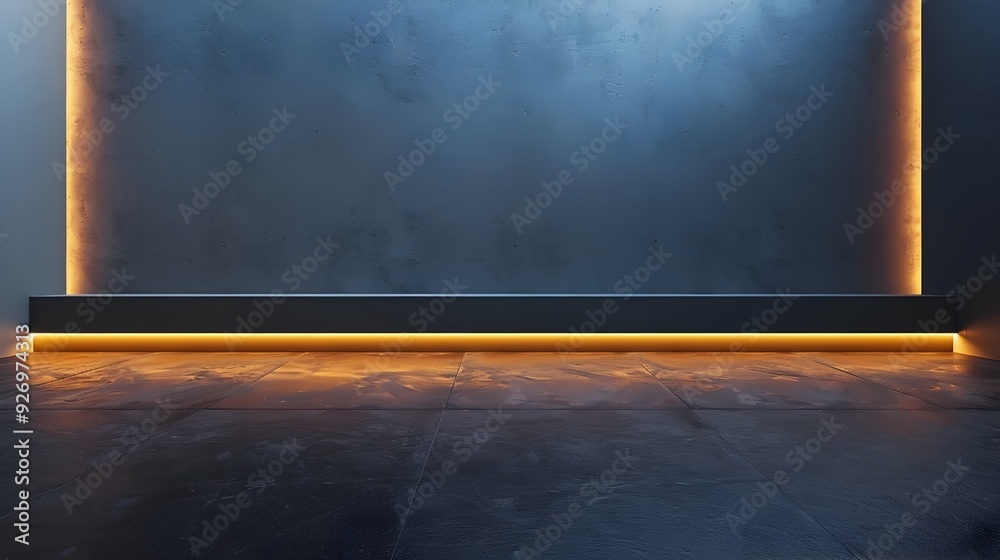 Elegant Empty Backdrop with Subtle Lighting for Highlighting Products ...