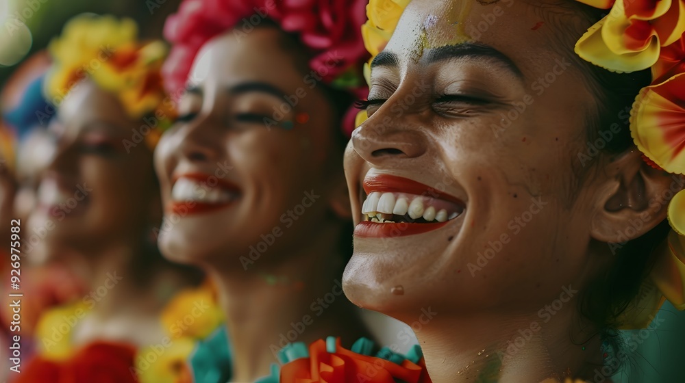 Spanish Descendants Heritage Month Celebration, Diverse Group, Vibrant ...