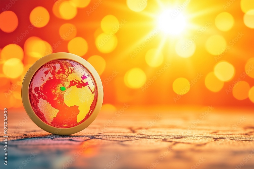 Weather Forecast Map with Heatwave Alerts, High-Temperature Indicators ...