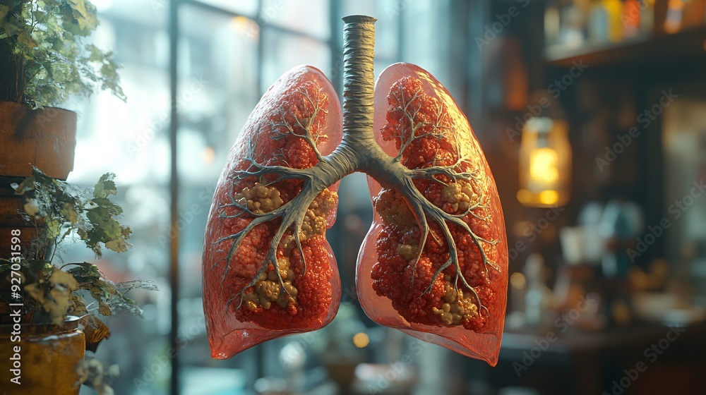 3D Human Lungs with Tuberculosis: A realistic depiction of lungs ...