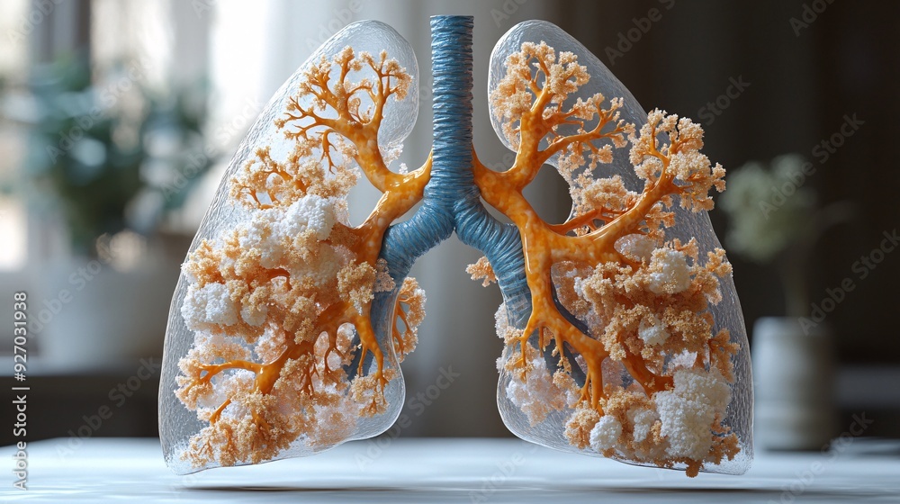 3D Human Lungs with Cystic Fibrosis: A realistic depiction of lungs ...