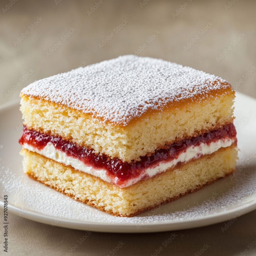Delicious Victoria Sponge Cake with Strawberry Jam and Cream Filling ...