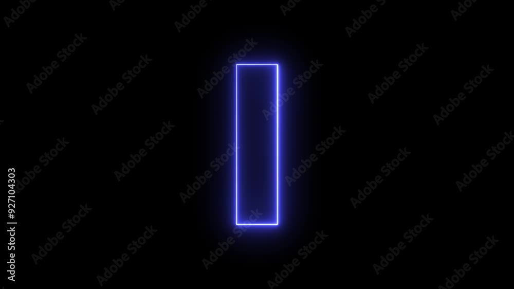 Alphabets I neon animation, Capital alphabets neon light blue color ...