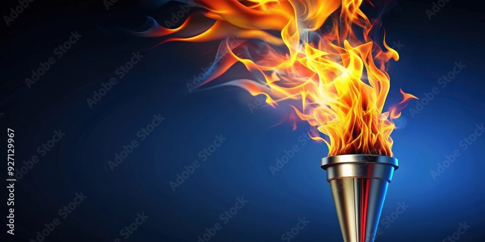 of vibrant Olympic flame torch, Olympic, fire, flame, torch, bright ...