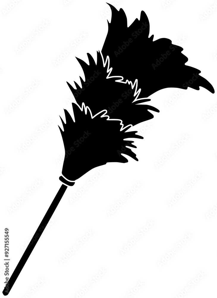 duster illustration cleaner silhouette housekeeping logo maid icon ...