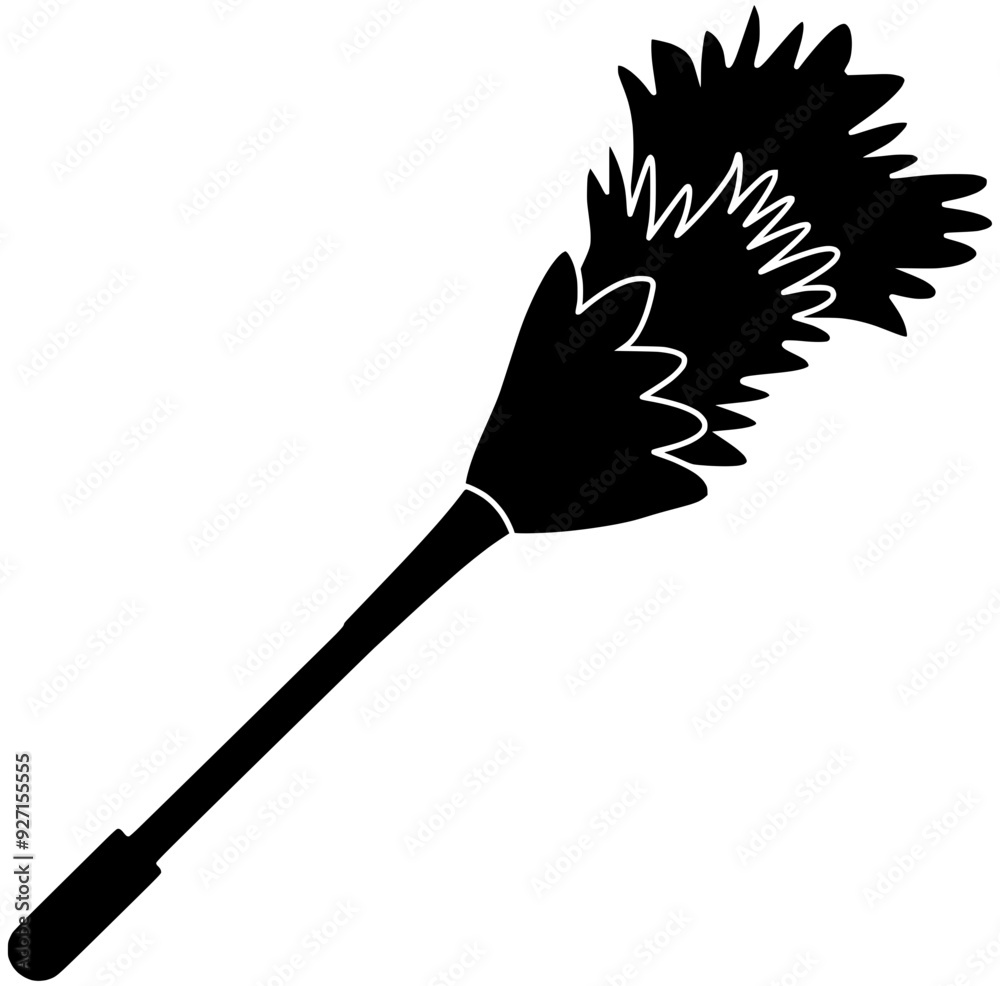 duster illustration cleaner silhouette housekeeping logo maid icon ...