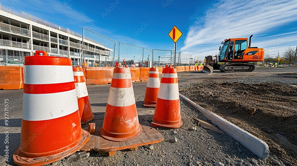 Barrier for Construction Area on White Background: Clear and Functional ...