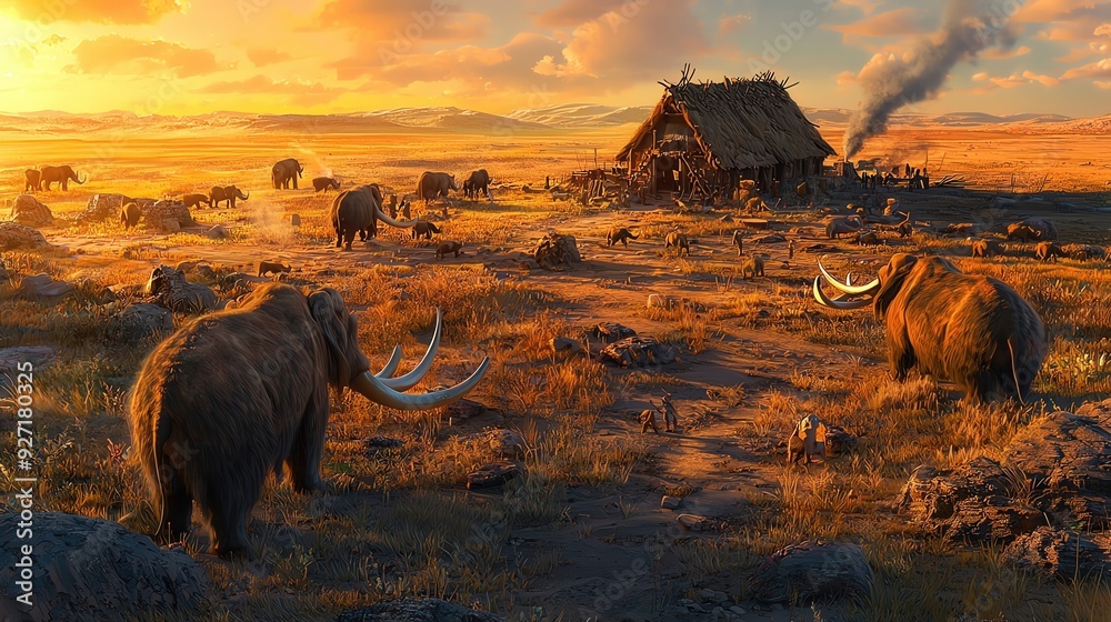 Reconstruction of an Ice Age hunter-gatherer camp in an open steppe ...