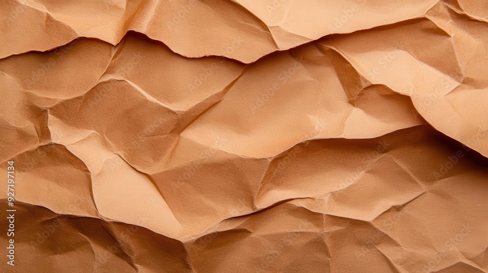 Distressed crumpled paper texture in rich earth tones, organic feel ...