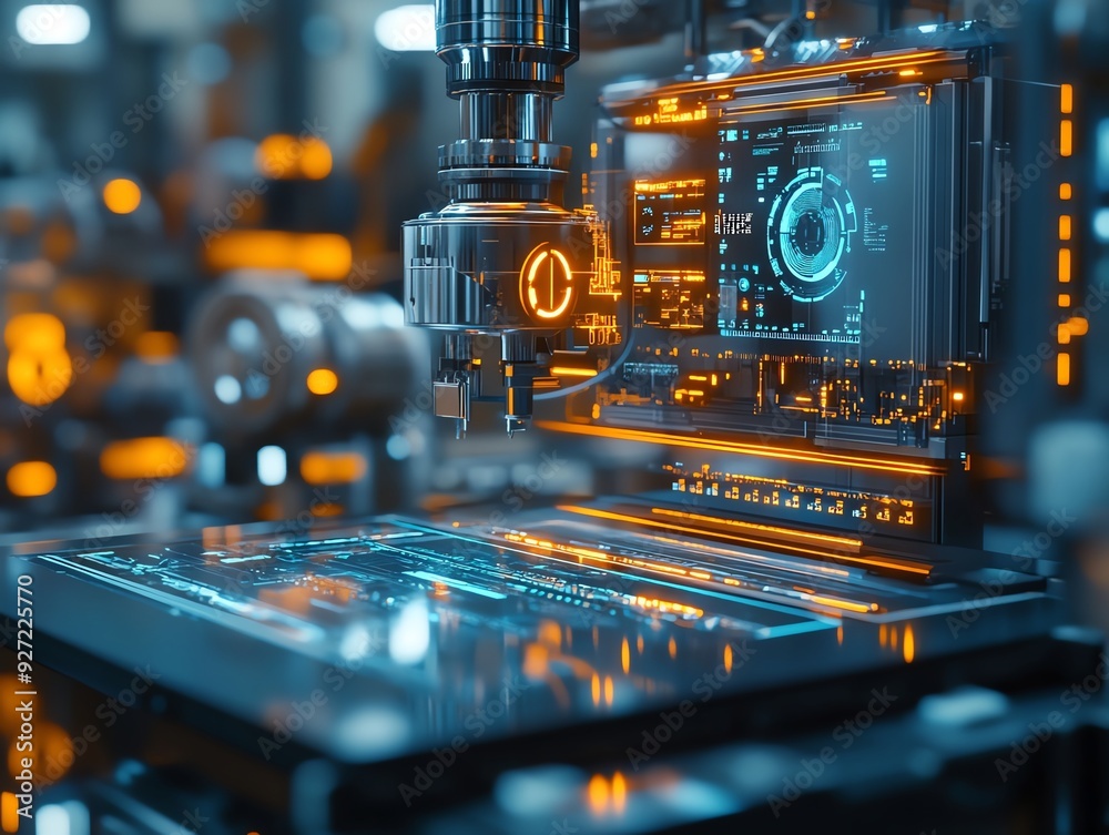 Machinery with holographic interfaces, allowing for realtime monitoring ...