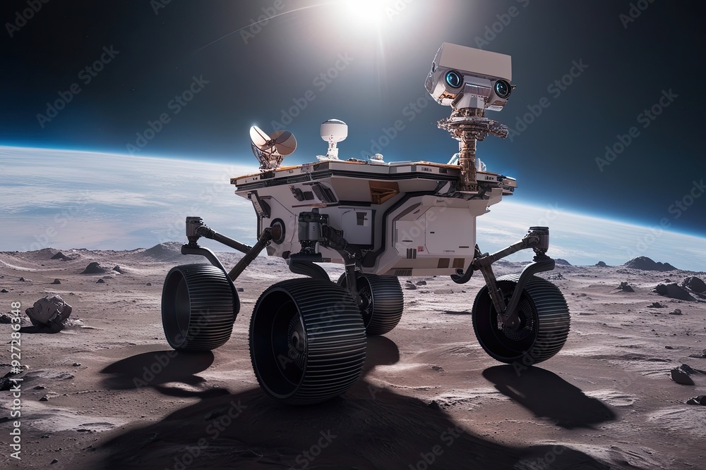 Stunning 3D Visualization of Alien Rover in Earth's Orbit featuring ...