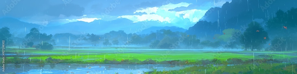 Ethereal Anime Autumn Rain: Innocent Girl Washing Clothes by Misty ...