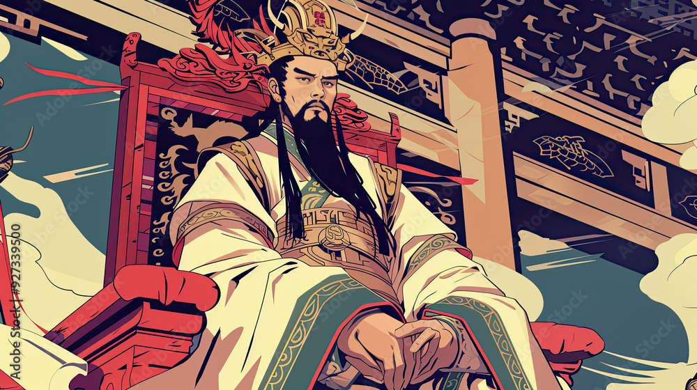 Qin Shi Huang Was Angry Dressed In A Gorgeous Han Chinese Costume And Wearing The Emperors
