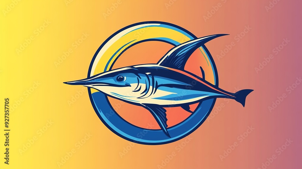 Colorful Marlin Fish Logo Mascot: Vibrant and Dynamic Design Featuring ...