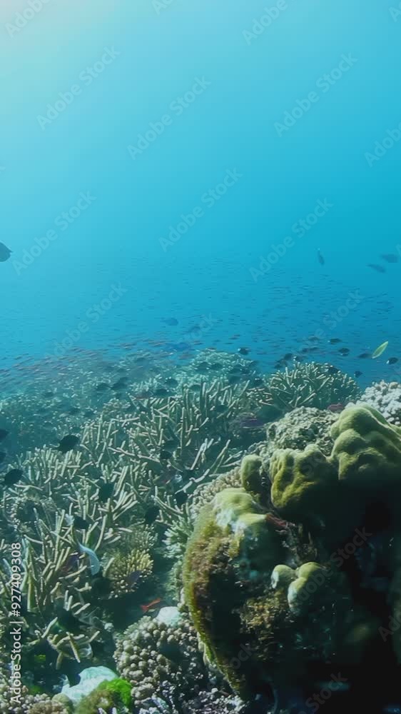 Delve into stunning and vibrant coral reef of Fiji, teeming with unique ...
