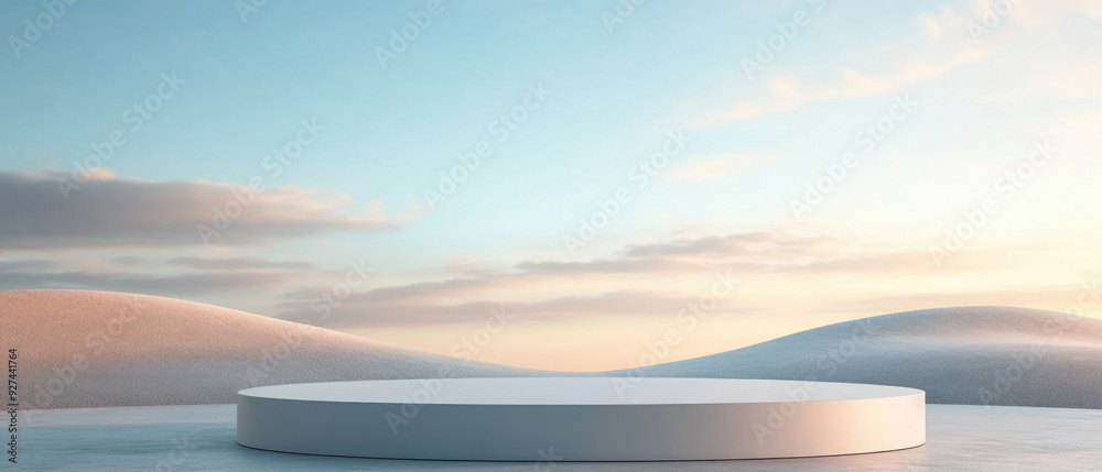 Nature product placement backdrop, The forefront showcases a clean ...