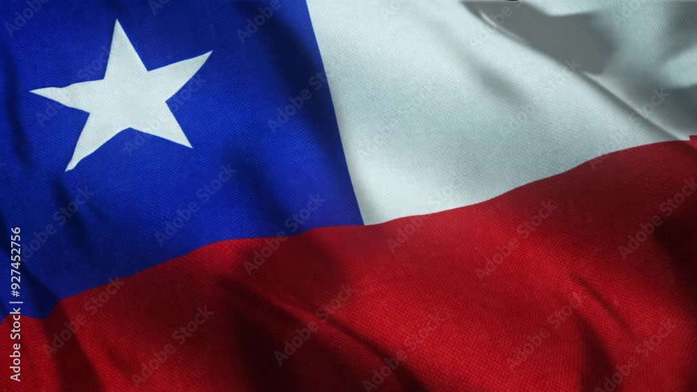 Chile Flag Animation, Chile Flag Waving, Flag Motion Graphics, Flag of ...