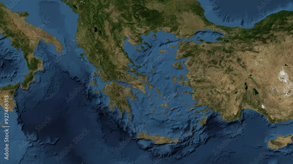 Zoom from Earth to Greece. (No Border) World map province animation ...