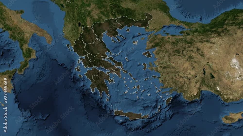 Zoom from Earth to Greece. (with Provinces) World map province ...