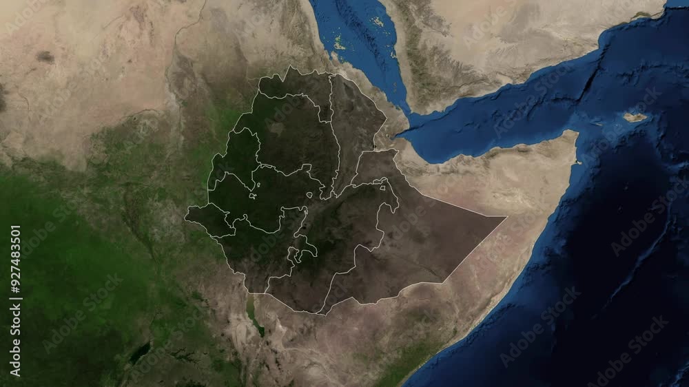 Zoom from Earth to Ethiopia. (with Provinces) World map province ...