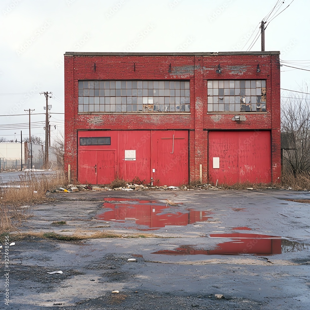 A raw, weathered industrial site being repurposed in a current urban ...