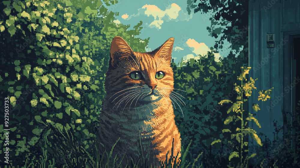 8-Bit Cat, 8-bit Art, Pixel Art, Retro Cat, Vintage Gaming Style ...