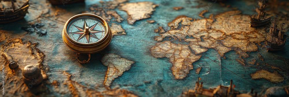 Adventure-themed wallpaper with maps, compasses, and pirate ships ...