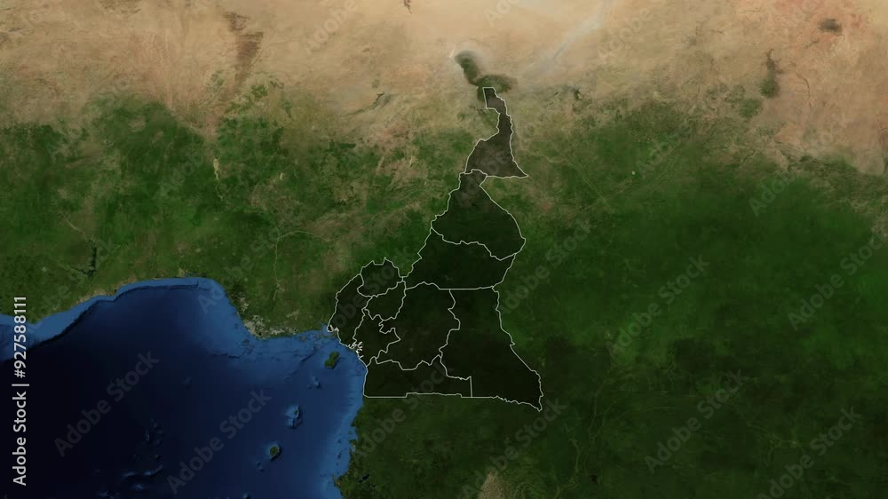 Zoom from Earth to Cameroon. (with Provinces) World map province ...