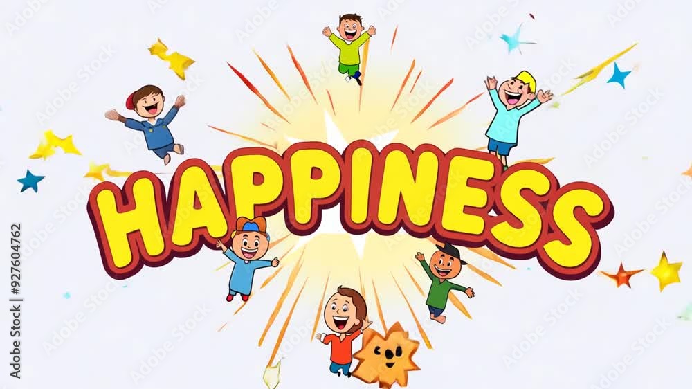 Kids Celebrating Joy and Happiness With Colorful Graphics Generative AI ...