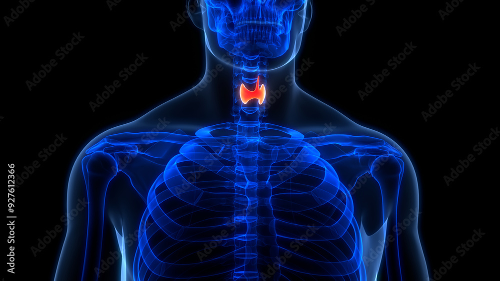 Human Body Glands Thyroid Gland Anatomy Stock Illustration | Adobe Stock