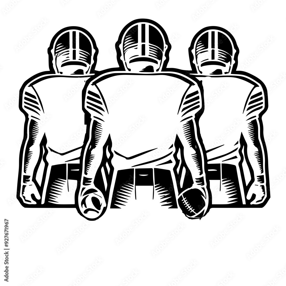 Football three players Svg png, custom football png, football designs ...