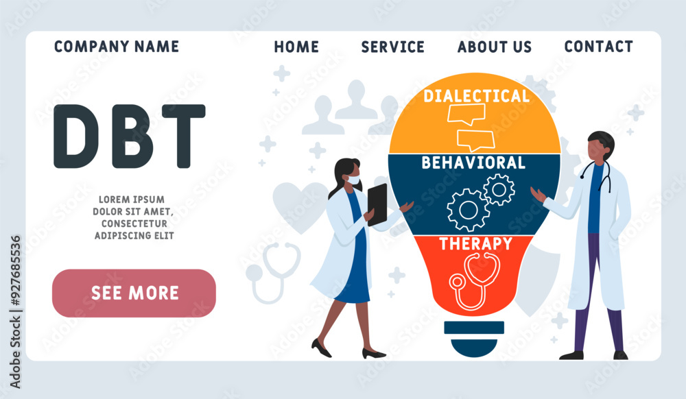 DBT - Dialectical Behavioral Therapy acronym. business concept ...