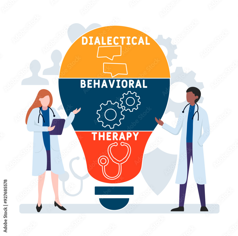 DBT - Dialectical Behavioral Therapy acronym. business concept ...