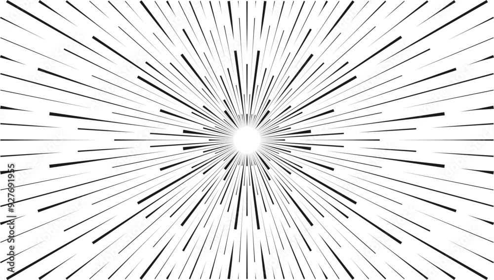 sun rays line background, bold line black color vector illustration ...