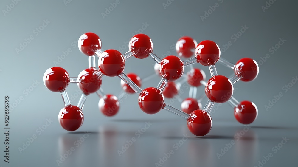 Detailed Carbon Dioxide (CO2) molecule illustration on a sleek grey ...