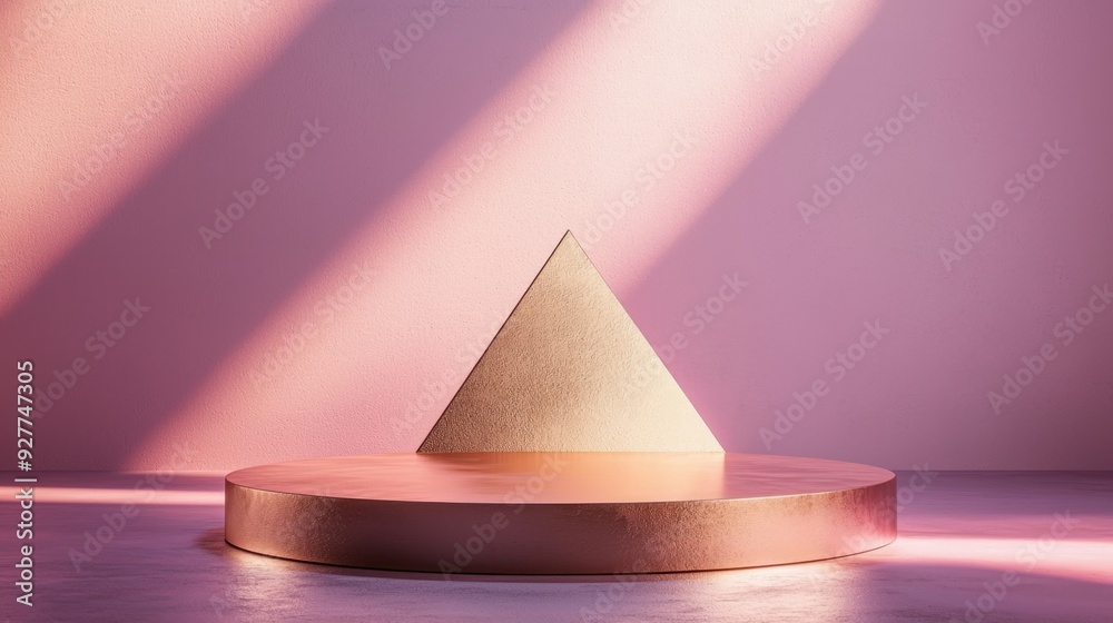 Pyramid Display for Cosmetic Product, showcasing a sleek pyramid-shaped ...