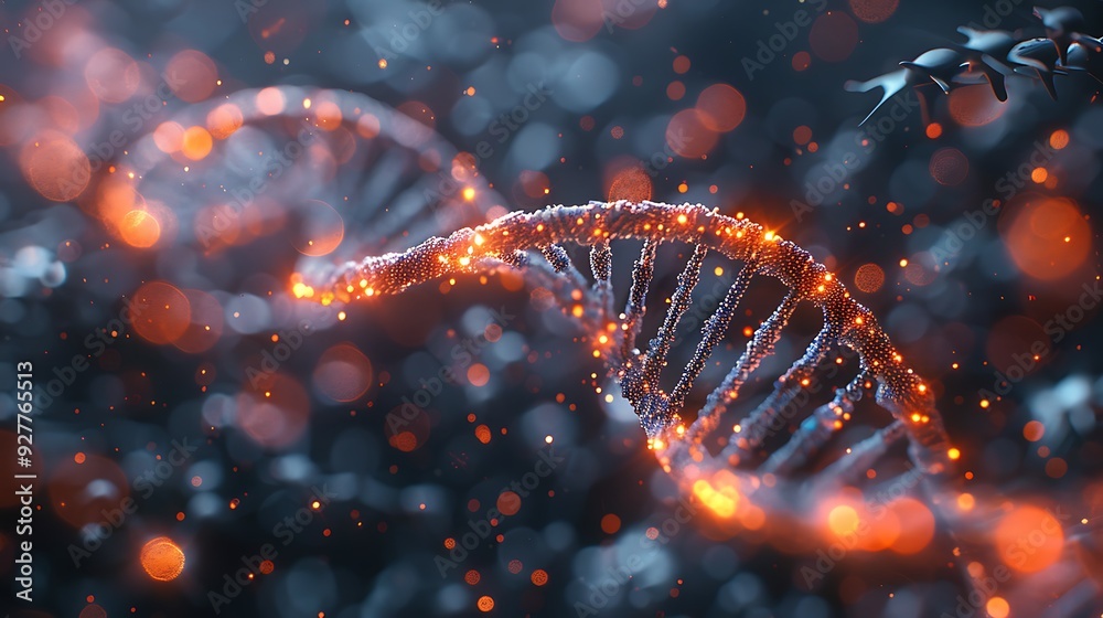 Digital Dna Strands Merging With A Cpu Core Binary Code Spiraling Around The Circuits Double