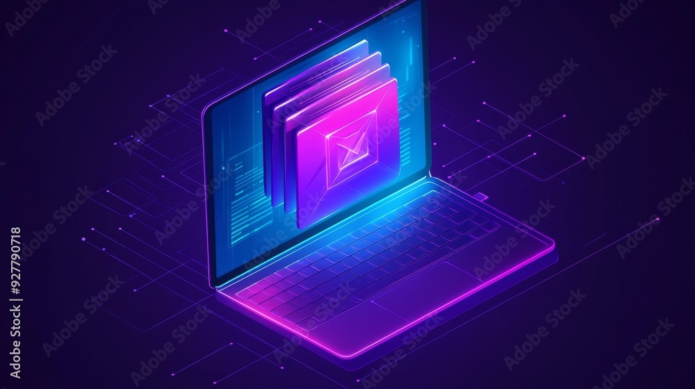 eSignature technology on a laptop depicts a digital signature attached ...