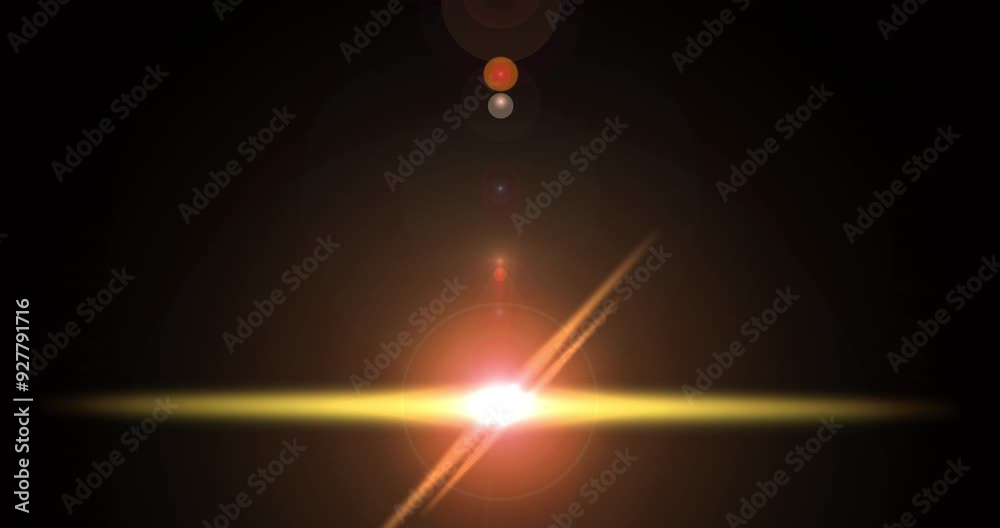 Lens flare, color and night with light, orange and transaction in ...