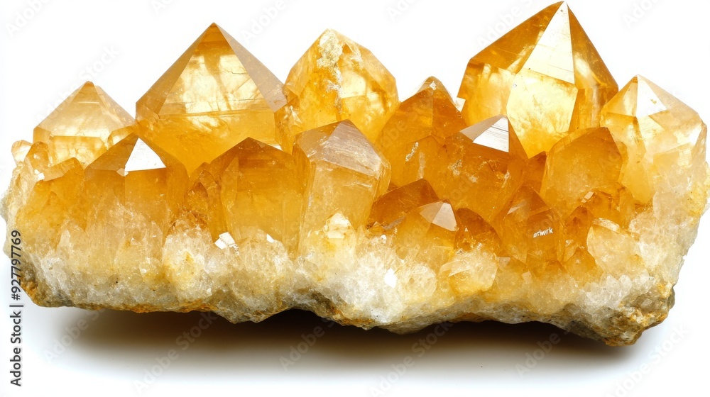 The natural raw translucent shiny yellow crystal specimen in the ...