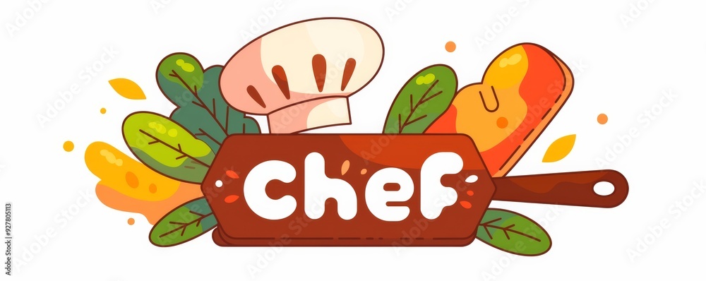 Abstract Chef Logo for Online Food Delivery Company with Chef Hat ...