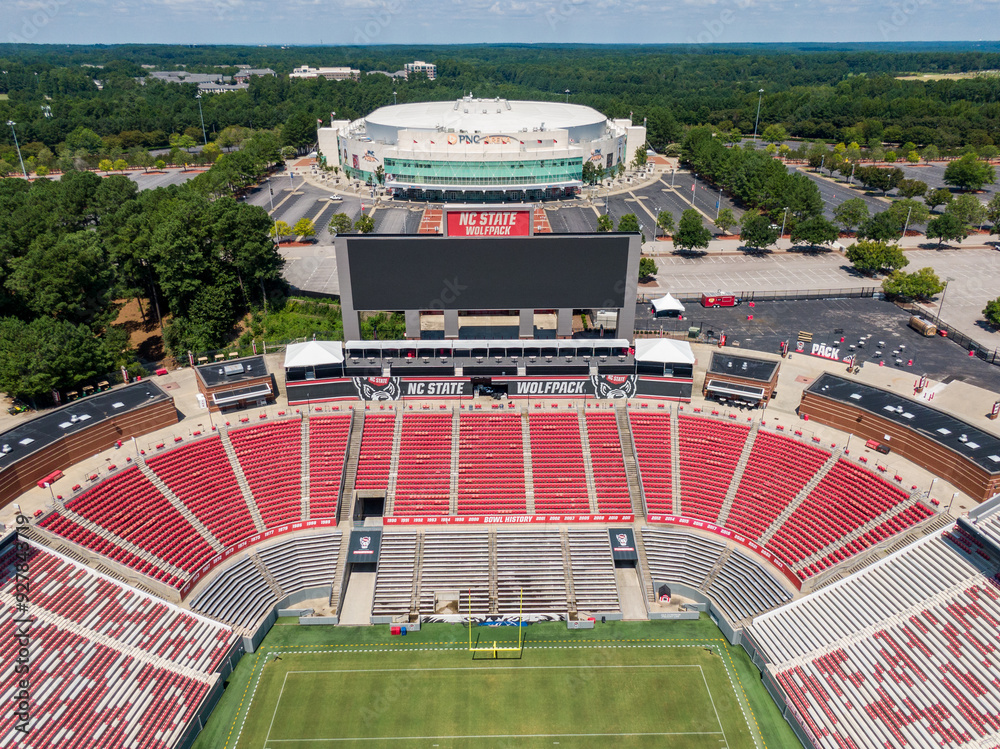 Raleigh, NC, USA - 08/18/2024: Sunny Daytime Drone Images of North ...