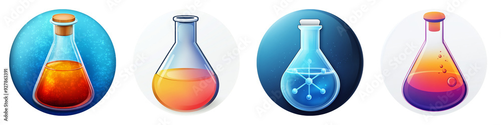 Experiment clipart collection, symbol, logos, icons isolated on ...