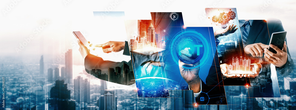 Communication technology , smart connection IOT and people network ...