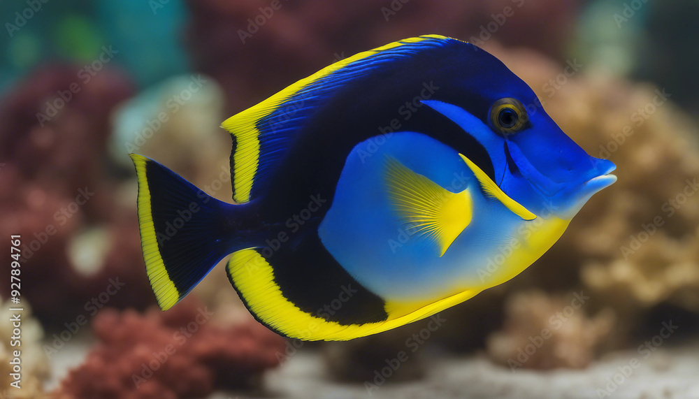 Known for its bright blue body and bold yellow tail, the blue tang is a ...
